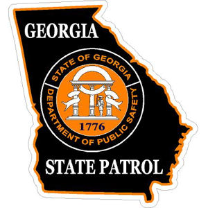 Georgia State Patrol Black - Vinyl Sticker at Sticker Shoppe