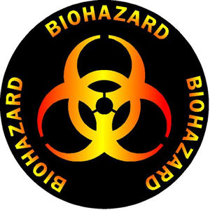 Biohazard Text Symbol - Sticker at Sticker Shoppe