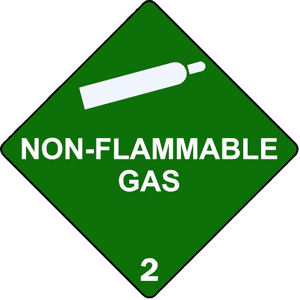 Non-Flammable Gas #2 Green Diamond - Sticker at Sticker Shoppe
