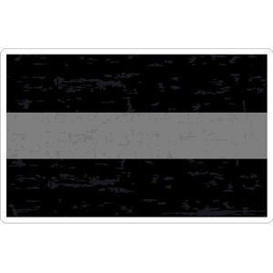 Thin Silver Line Distressed - Sticker at Sticker Shoppe