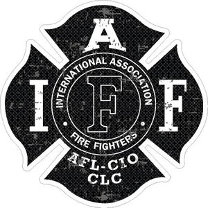 Black Distressed IAFF International Association Firefighters - Sticker ...