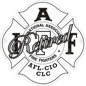 White Retired Distressed IAFF International Association Firefighters ...