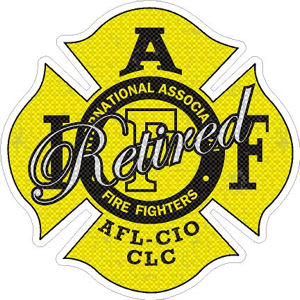 Yellow Retired Distressed IAFF International Association Firefighters ...