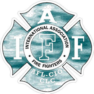 Blue & Green IAFF International Association Firefighters - Sticker at ...