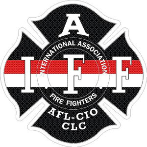 Thin Red White Full Line IAFF International Association Firefighters ...