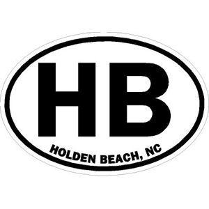 Holden Beach, NC - Oval Sticker at Sticker Shoppe