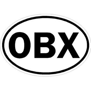 OBX Outer Banks North Carolina - Oval Sticker at Sticker Shoppe