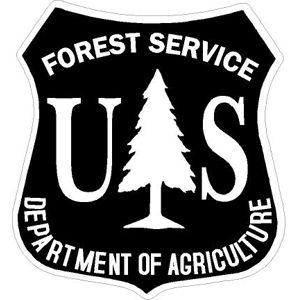 U.S. Forest Service - Black & White Sticker at Sticker Shoppe
