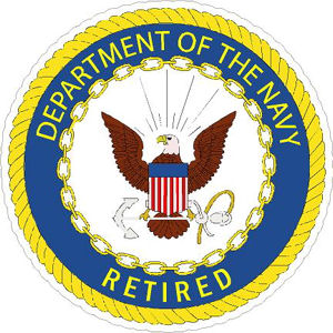 Department Of The Navy Retired - Sticker at Sticker Shoppe