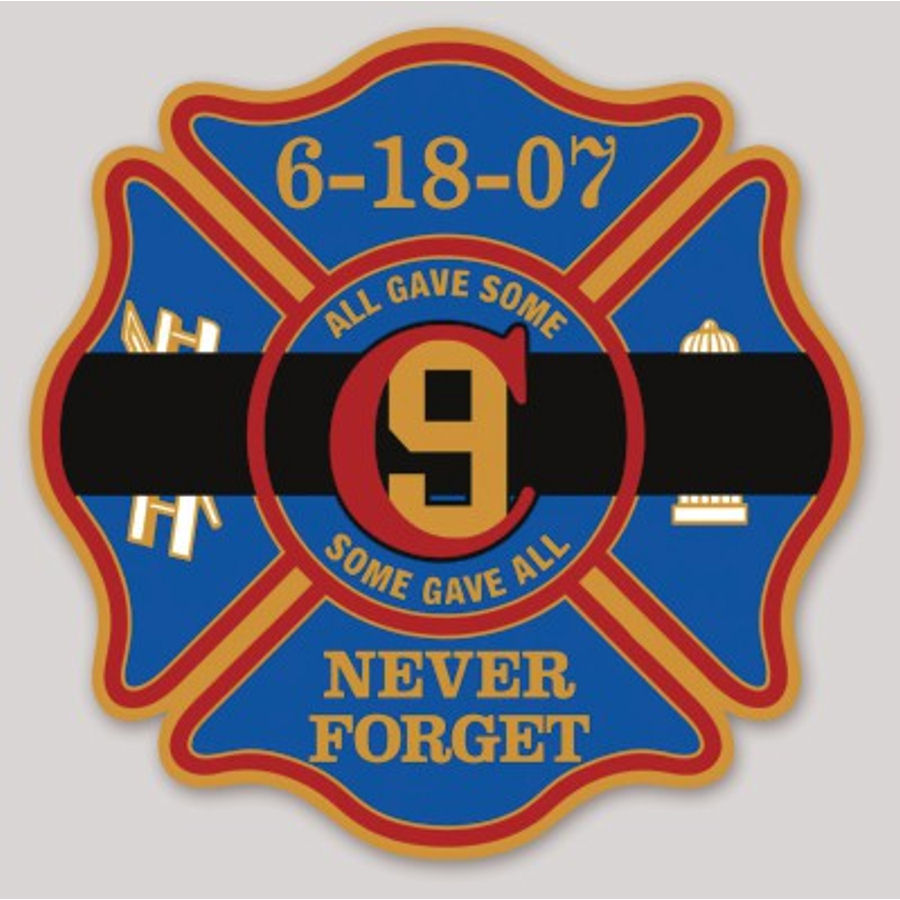 Never Forget The Charleston Nine - Sticker at Sticker Shoppe
