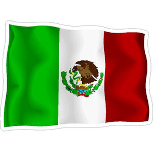 Wavy Mexican Flag - Sticker at Sticker Shoppe