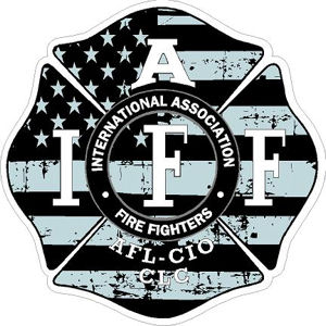 Distressed Flag White IAFF International Association Firefighters ...