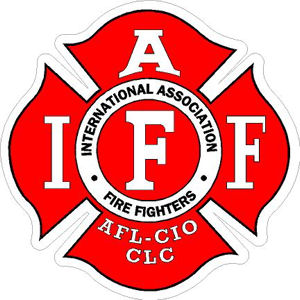 Red With White IAFF International Association Firefighters - Sticker at ...