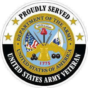 Proudly Served United States Army Veteran - Sticker at Sticker Shoppe