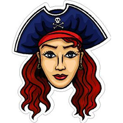 Pirate Girl - Vinyl Sticker at Sticker Shoppe
