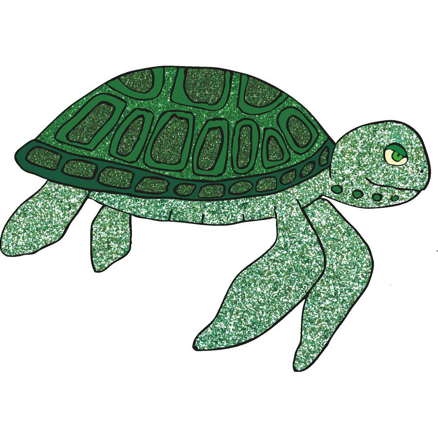 Glitter Sea Turtle Vinyl Sticker at Sticker Shoppe
