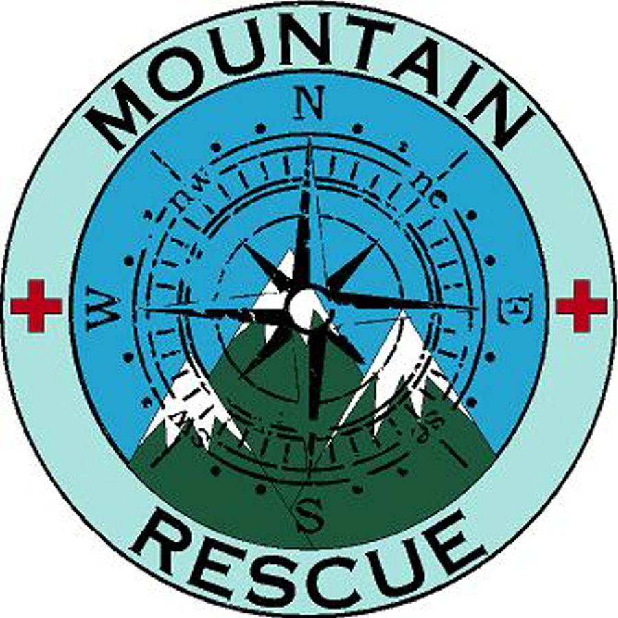 Mountain Rescue Compass Wooded Mountain - Vinyl Sticker at Sticker Shoppe