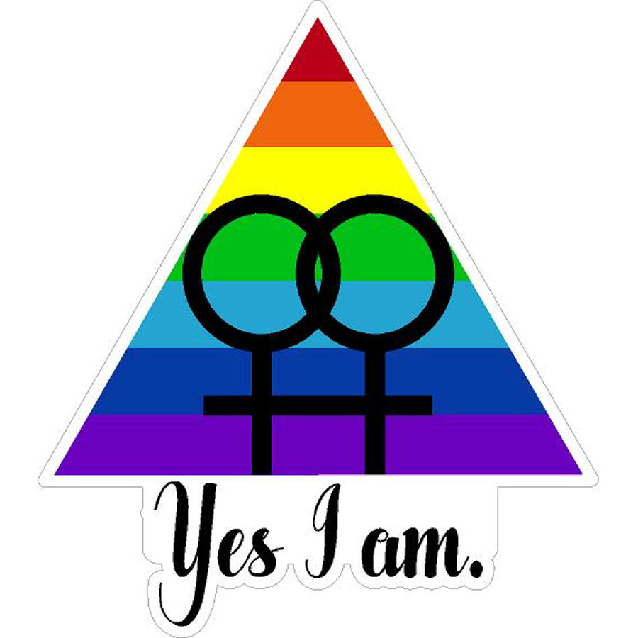 Lgbtq Rainbow Yes I Am Vinyl Sticker At Sticker Shoppe
