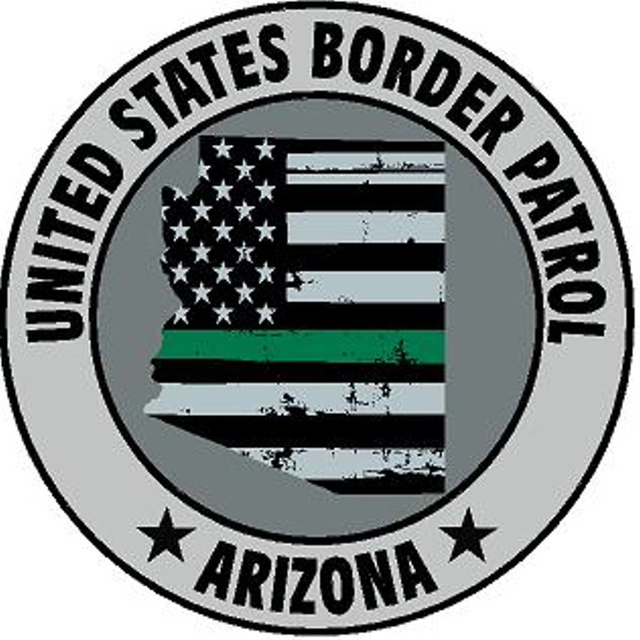 Arizona Thin Green Line United States Border Patrol Gray Vinyl Sticker ...