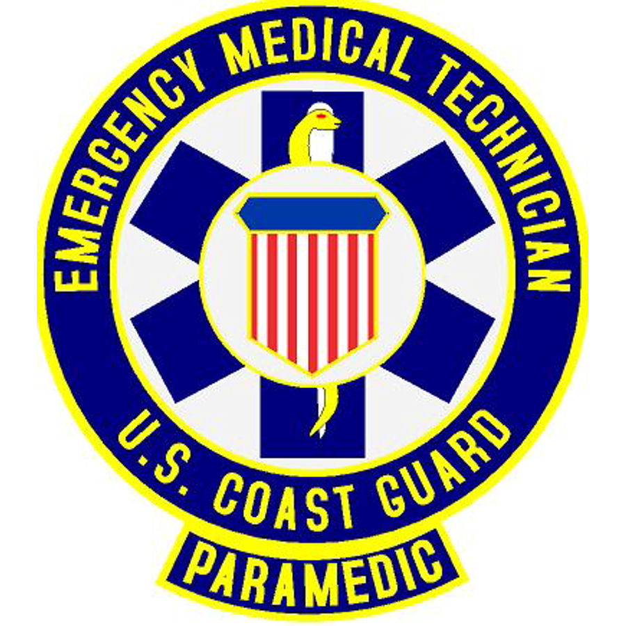 U.S. Coast Guard EMT Paramedic Vinyl Sticker at Sticker Shoppe
