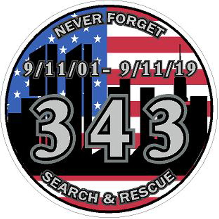 Never Forget 343 Search & Rescue - Vinyl Sticker at Sticker Shoppe