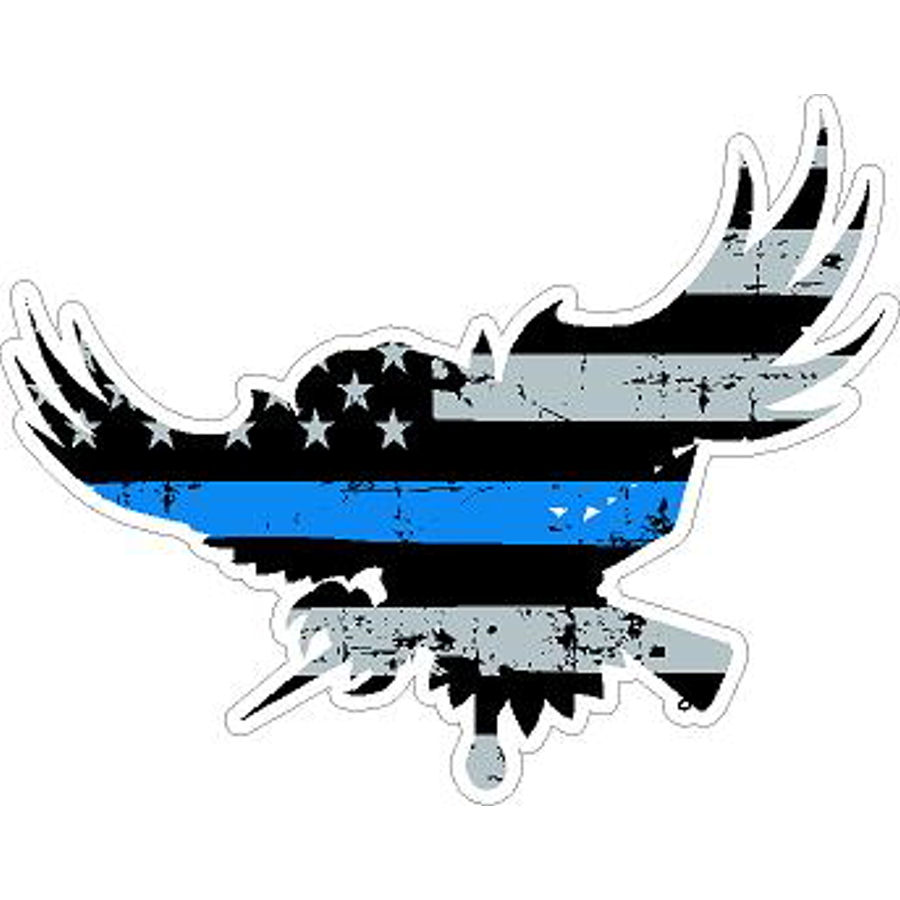 Thin Blue Line Tactical Eagle - Vinyl Sticker at Sticker Shoppe