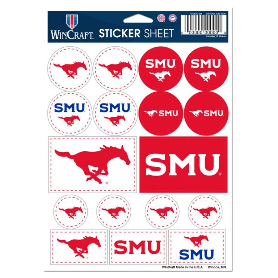 Southern Methodist University Mustangs - 5x7 Sticker Sheet at Sticker ...