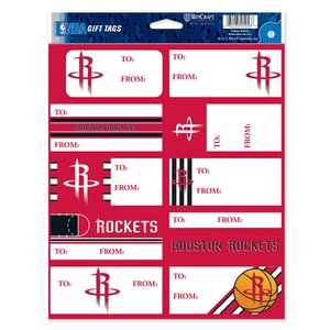Houston Rockets - Sheet of 10 Gift Tag Labels at Sticker Shoppe