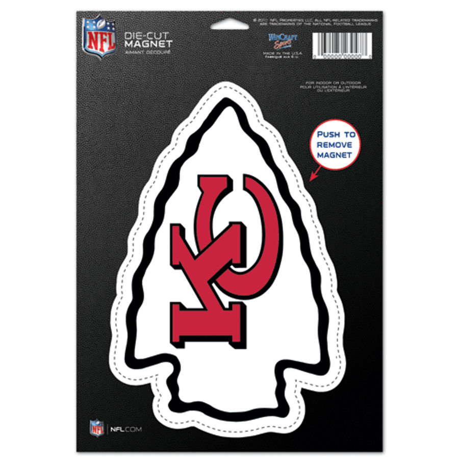 Kansas City Chiefs - 7" Die Cut Magnet at Sticker Shoppe