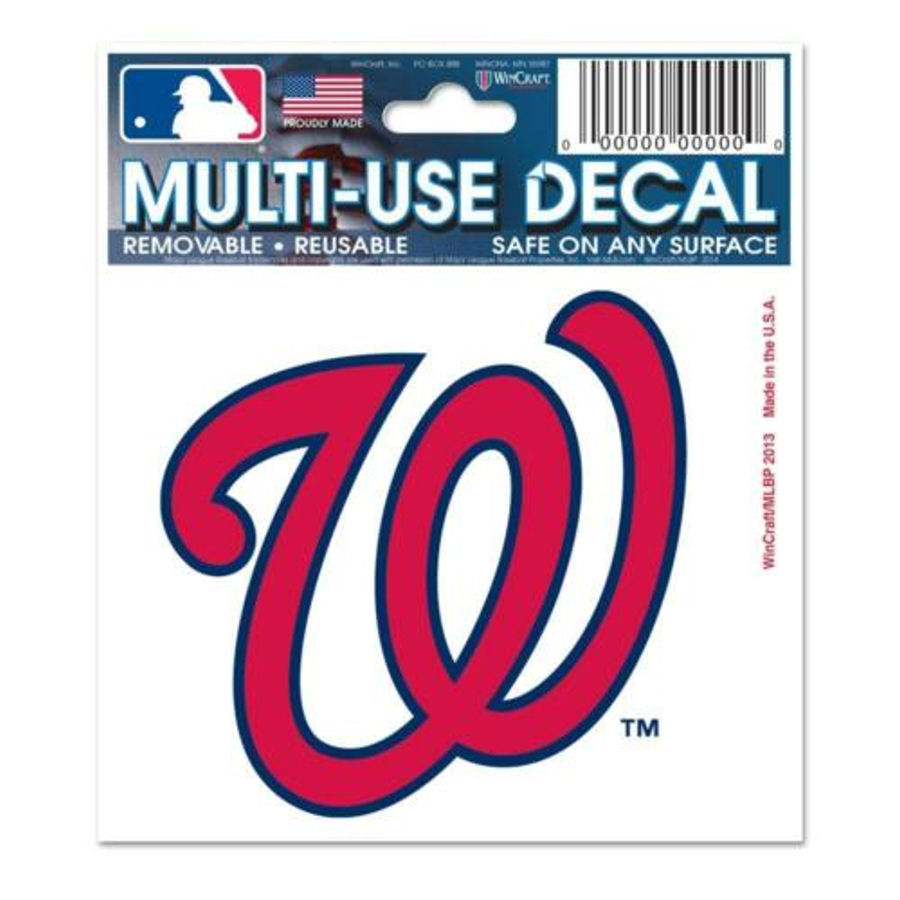 Washington Nationals - 3x4 Multi Use Decal at Sticker Shoppe