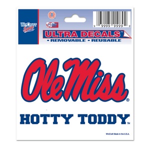 University Of Mississippi Ole Miss Rebels Hotty Toddy - 3x4 Ultra Decal ...
