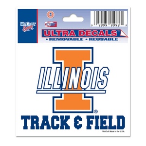 University Of Illinois Fighting Illini Track & Field - 3x4 Ultra Decal ...