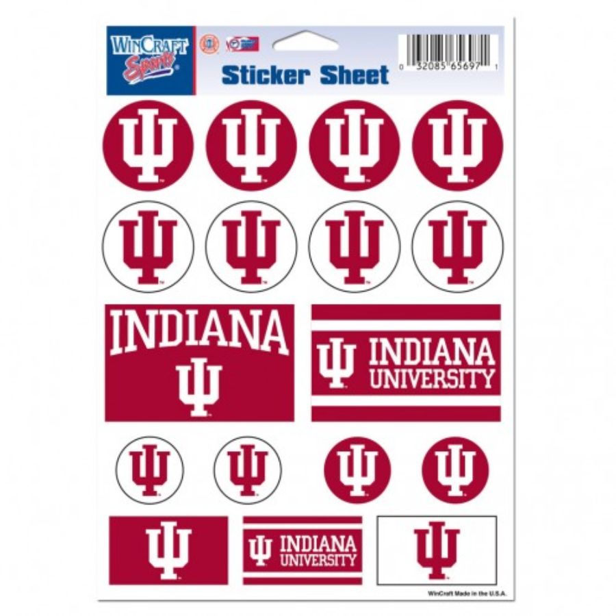 Indiana University Hoosiers - 5x7 Sticker Sheet at Sticker Shoppe