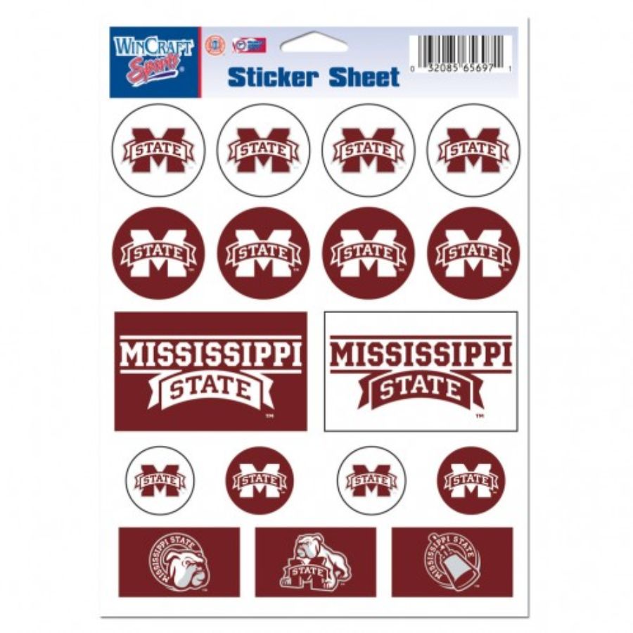 Mississippi State University Bulldogs - 5x7 Sticker Sheet at Sticker Shoppe