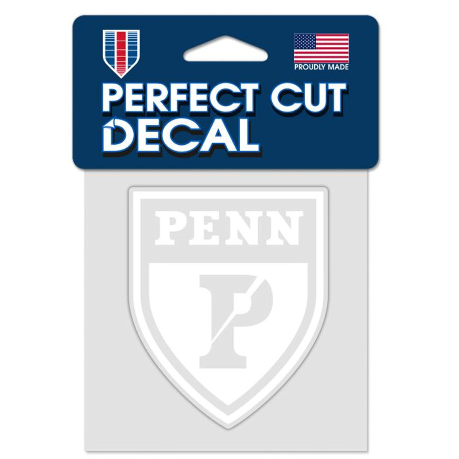 University Of Pennsylvania Penn Quakers Logo - 4x4 White Die Cut Decal ...