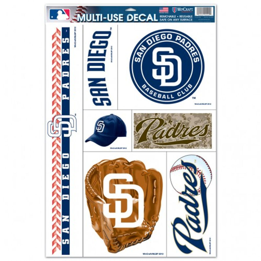 San Diego Padres - Set of 7 Ultra Decals at Sticker Shoppe
