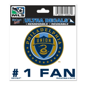 Philadelphia Union #1 Fan - 3x4 Ultra Decal at Sticker Shoppe