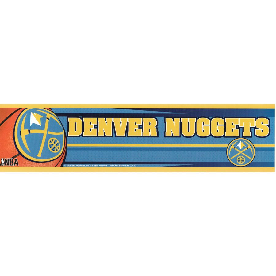 Denver Nuggets Retro - 3x12 Bumper Sticker Strip at Sticker Shoppe