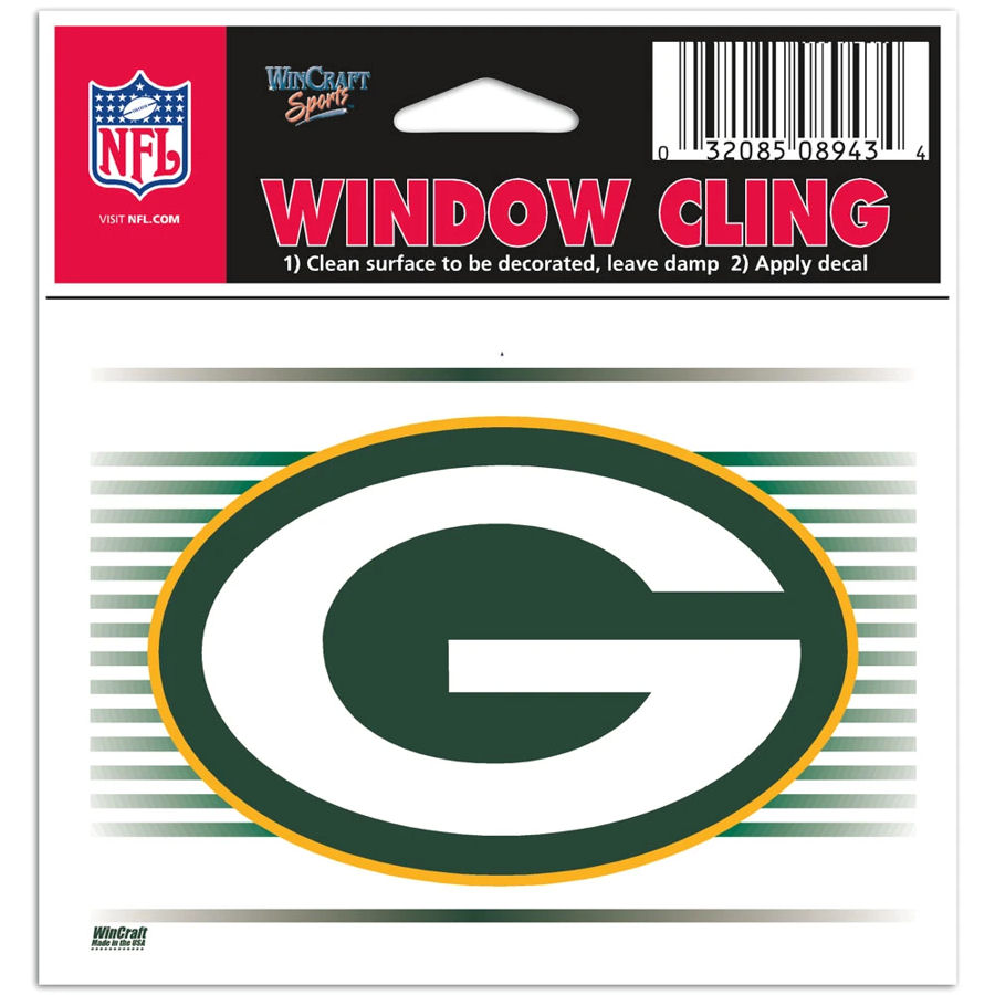 Green Bay Packers - 3x3 Static Window Cling at Sticker Shoppe