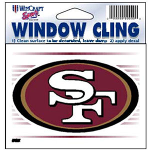 San Francisco 49ers - 3x3 Static Window Cling at Sticker Shoppe