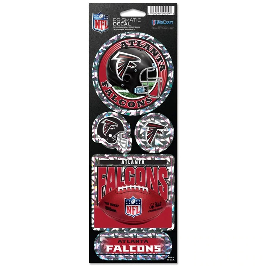 Atlanta Falcons - Set Of 5 Prismatic Sticker Sheet at Sticker Shoppe