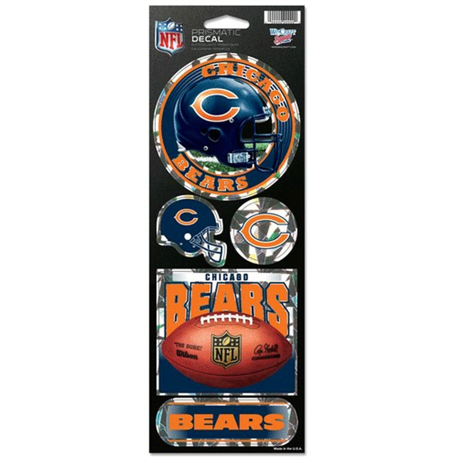 Chicago Bears - Set Of 5 Prismatic Sticker Sheet at Sticker Shoppe