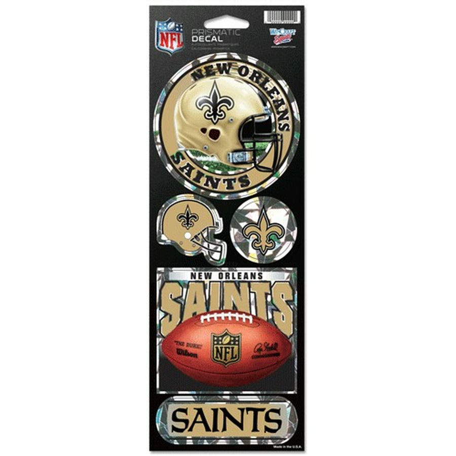 New Orleans Saints - Set Of 5 Prismatic Sticker Sheet at Sticker Shoppe