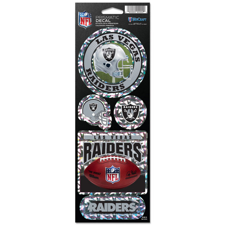 Las Vegas Raiders - Set Of 5 Prismatic Sticker Sheet at Sticker Shoppe