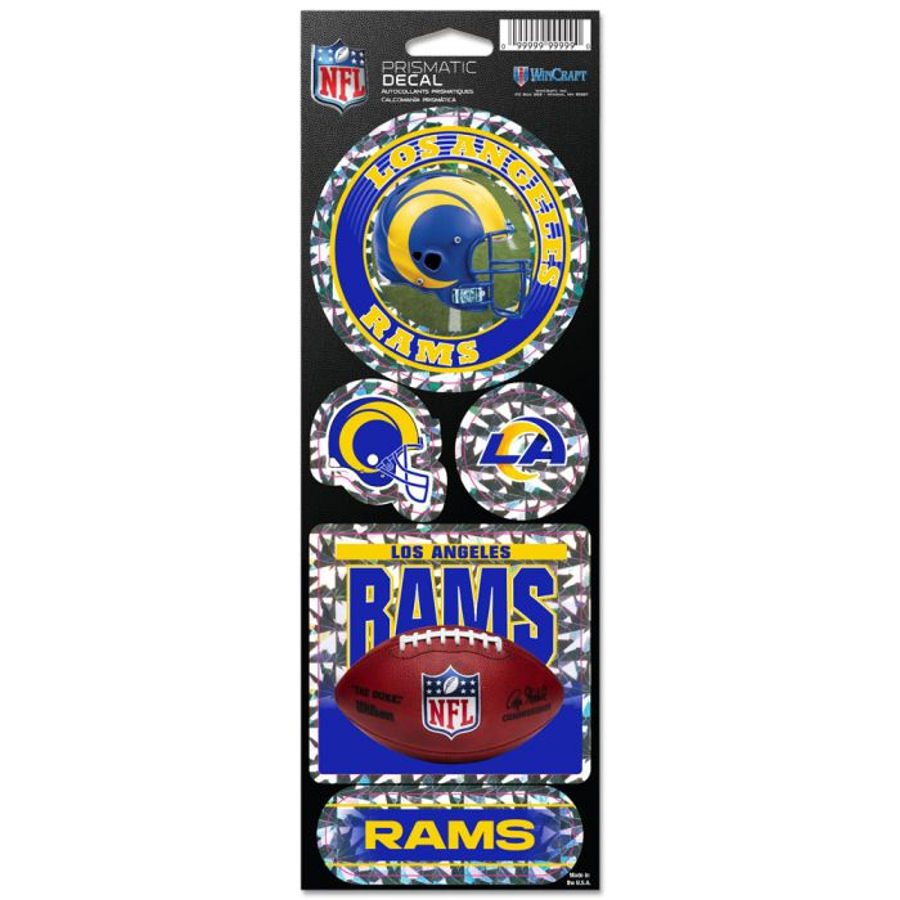 Los Angeles Rams - Set Of 5 Prismatic Sticker Sheet at Sticker Shoppe