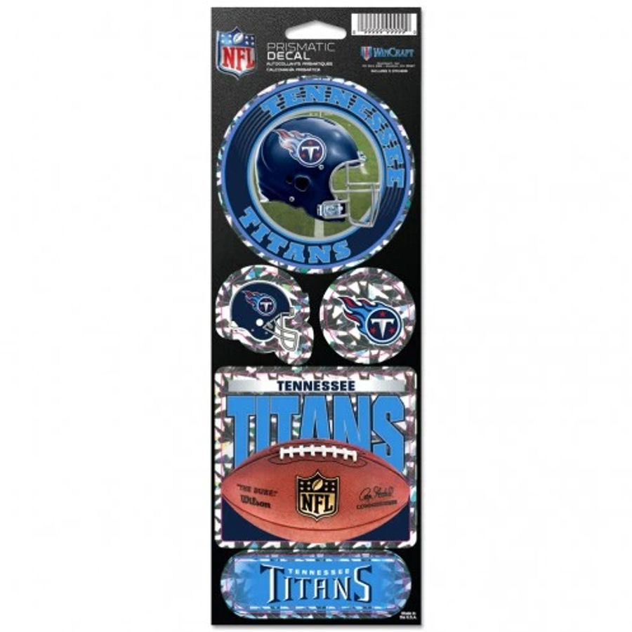 Tennessee Titans - Set Of 5 Prismatic Sticker Sheet at Sticker Shoppe