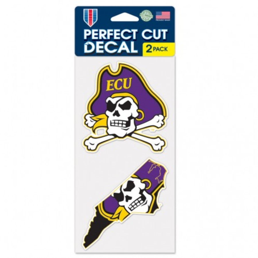 East Carolina University Pirates - Set of Two 4x4 Die Cut Decals at ...