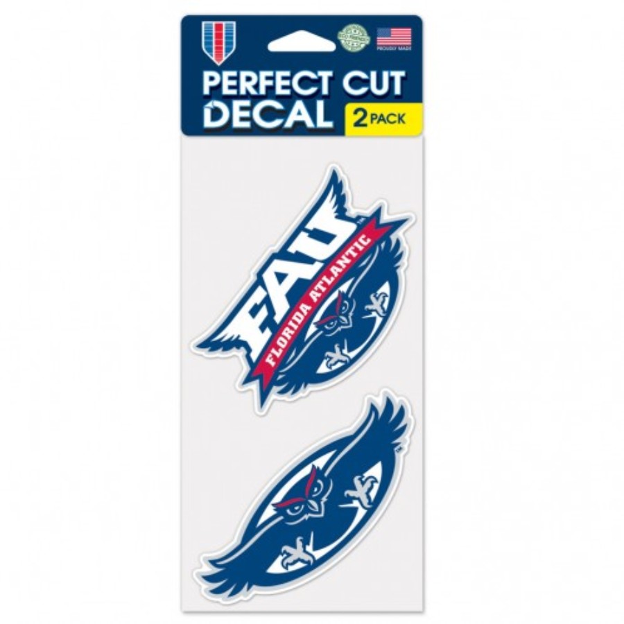 Florida Atlantic University Owls - Set of Two 4x4 Die Cut Decals at ...
