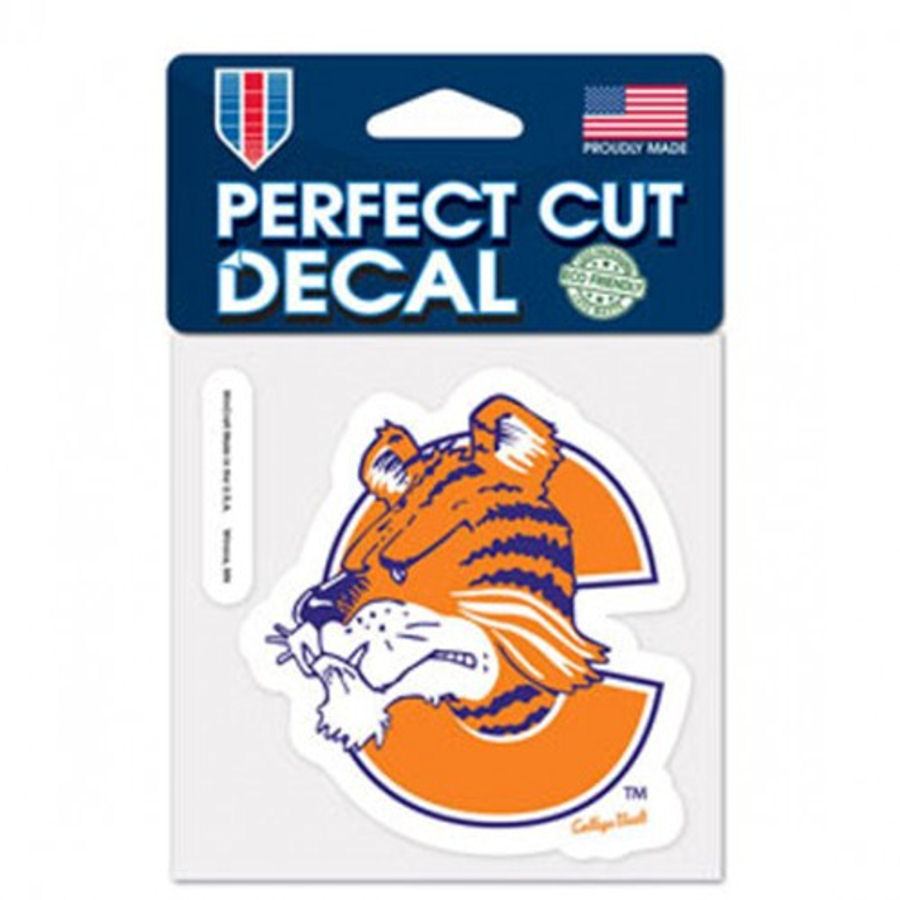 Clemson University Tigers Retro - 4x4 Die Cut Decal at Sticker Shoppe