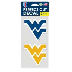 West Virginia University Mountaineers - Set of Two 4x4 Die Cut Decals ...